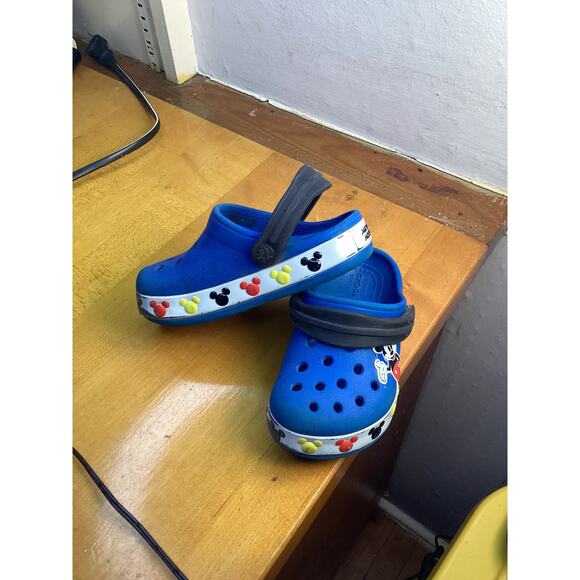 CROCS | Shoes | Crocs Mickey Mouse Disney Clogs Blue White Red Yellow ...